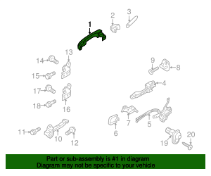 2011-2016 Hyundai Exterior Door Handle 82651-3X000 | AutoNationParts.com