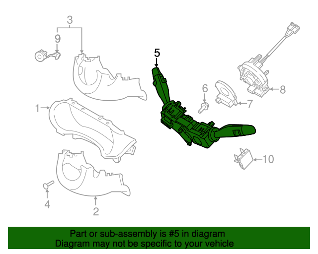 93401-J5510 - Multi-Function Switch 2018-2023 Kia Stinger | Kia.Parts Store