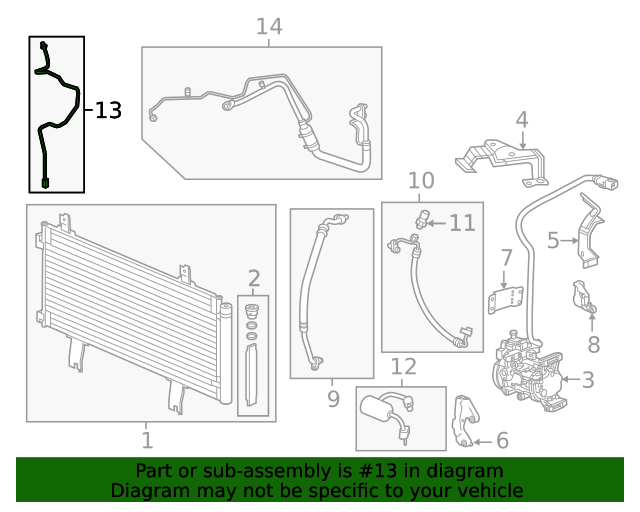 80341-TPG-A01 - Front AC Line - 2020-2022 Honda CR-V | Honda Parts Guys