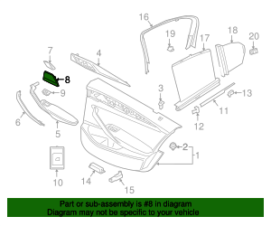 51427416806 - 2017-2023 BMW Speaker Grille (51-42-7-416-806) | BMW of ...
