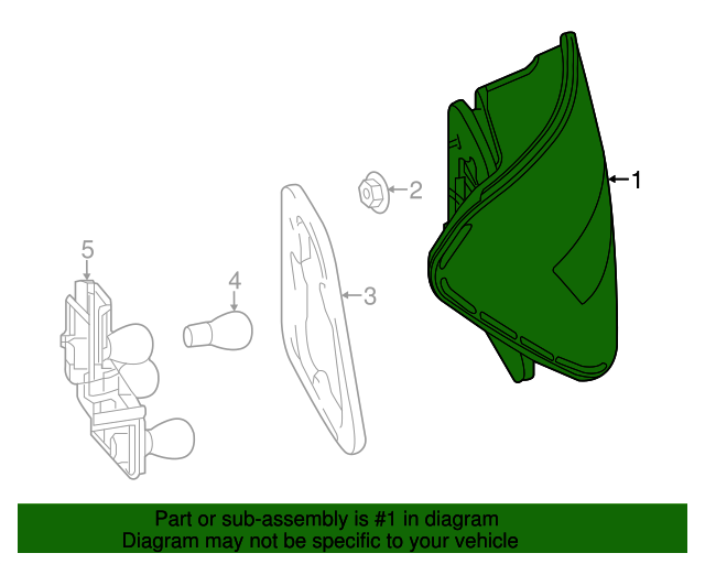 2012-2015 Mercedes-Benz Tail Lamp Assembly 204-906-07-03-64 | MB OEM Parts