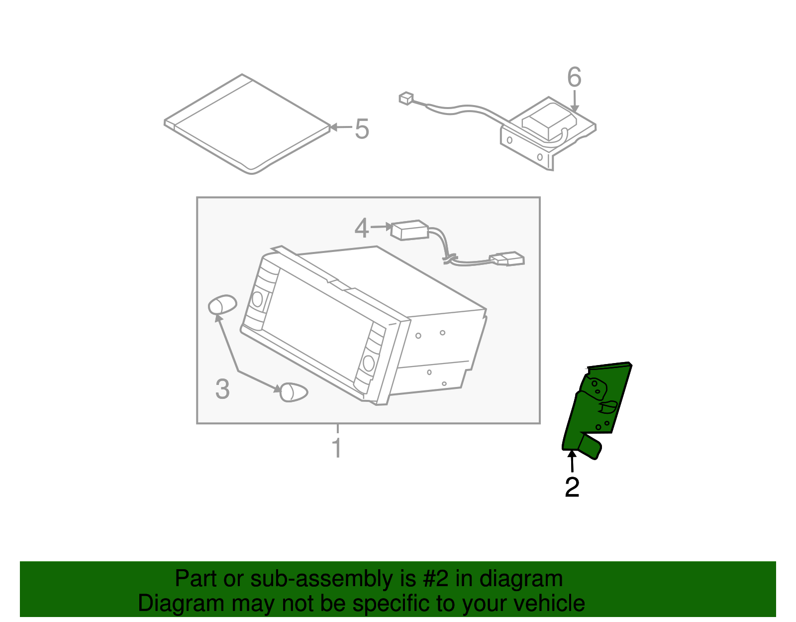 66201FG010 - AM/FM Radio Bracket 2008-2014 Subaru | Subaru Factory ...