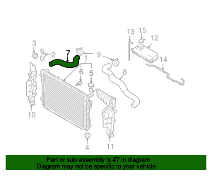 25411-2E200 - Radiator Coolant Hose 2005-2009 Hyundai Tucson ...