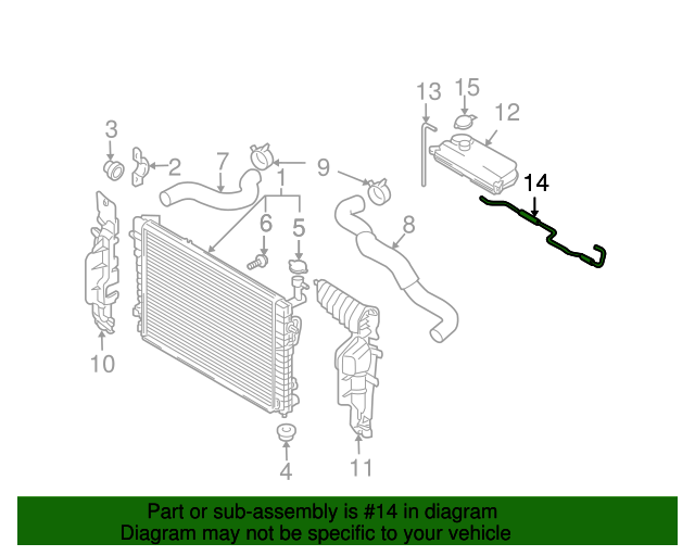 25451-2E000 - Reservoir Hose - 2008 2009 Hyundai Tucson | World OEM ...