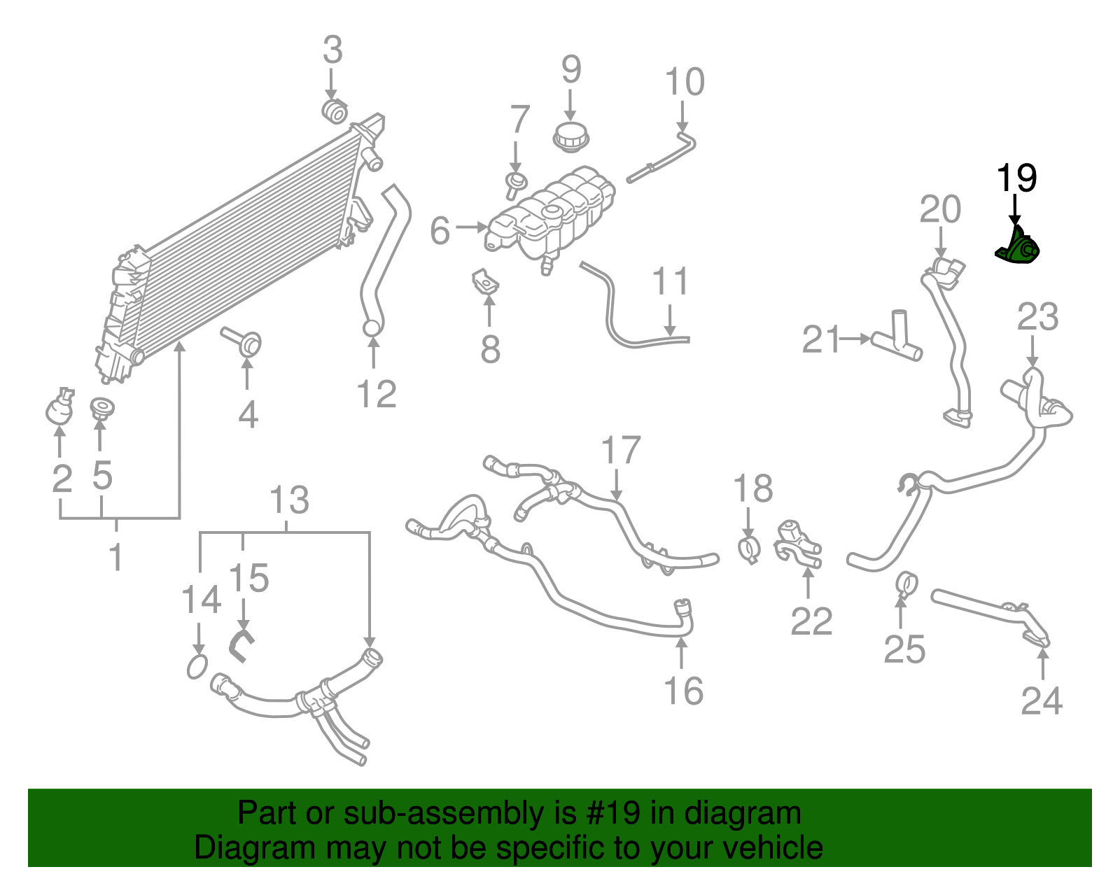 Genuine OEM Ford Part - Engine Auxiliary Water Pump HL3Z-18D473-F ...