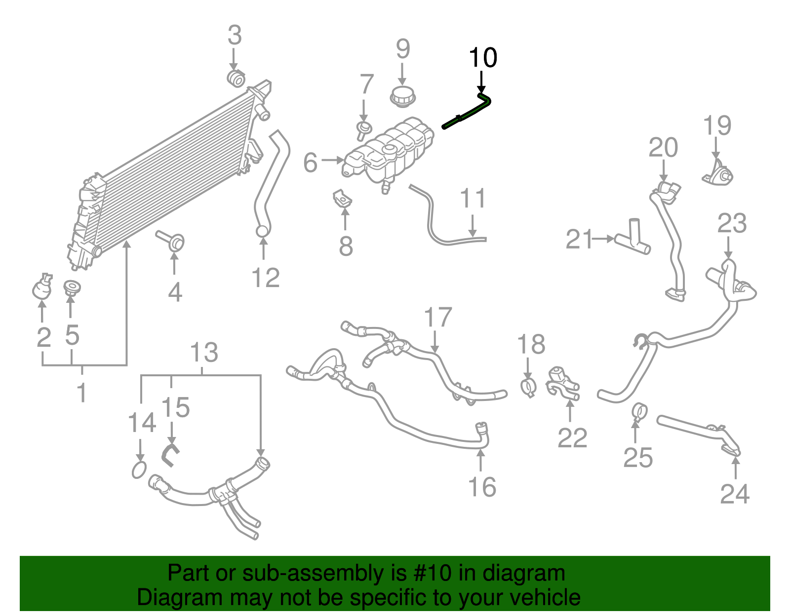 2018-2025 Ford Overflow Hose FL3Z-8075-C | QuirkParts