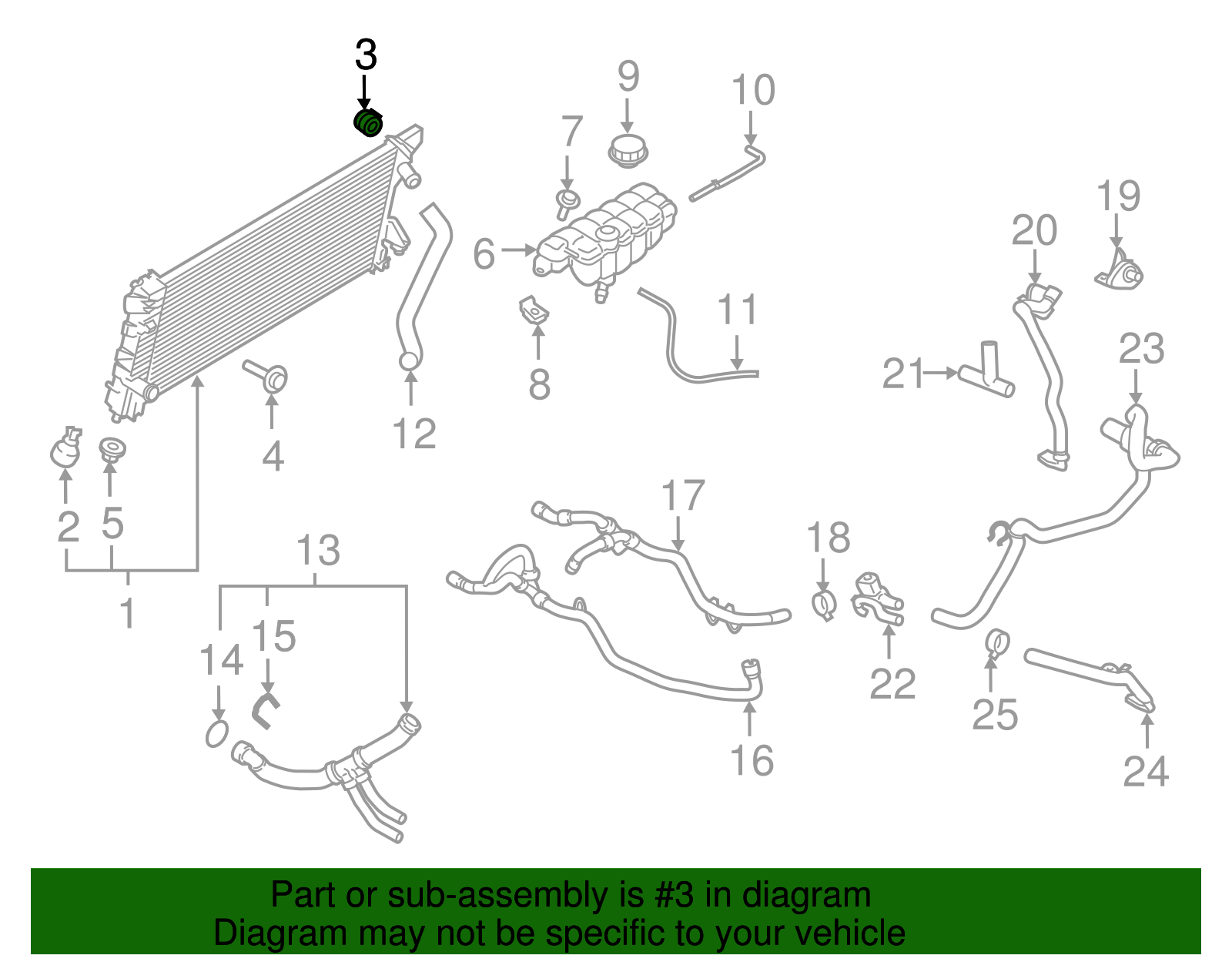 7L1Z-8125-A - Radiator Assembly Upper Insulator 2007-2024 Ford | Group ...