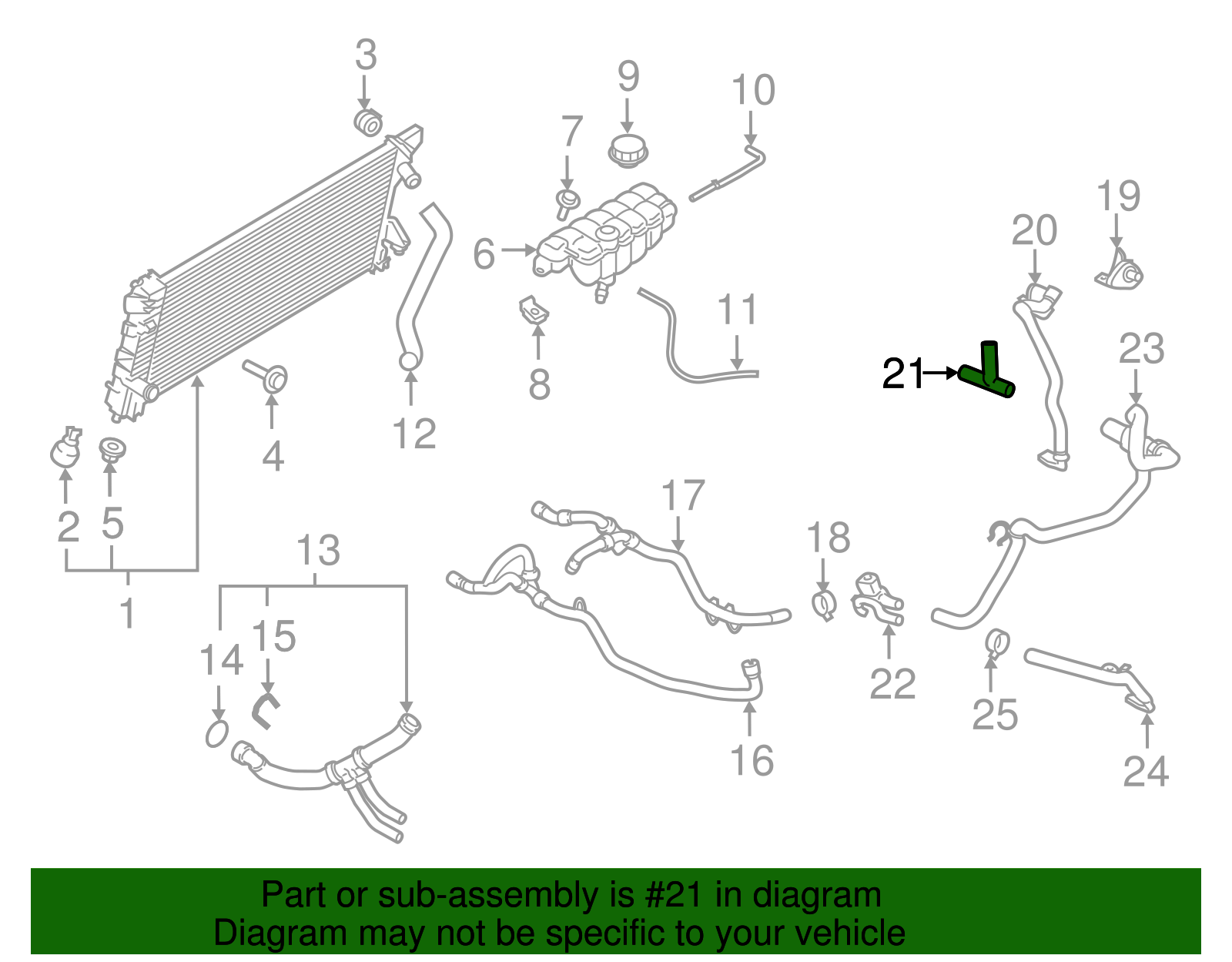 2017-2023 Ford Engine Coolant Hose HL3Z-8A577-A | OEM Parts Online