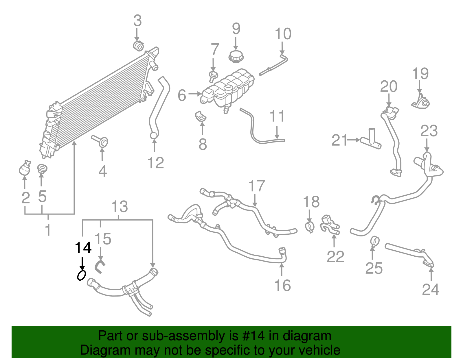 2015-2025 Ford Motorcraft™ Drive Motor Battery Pack Coolant Hose O-Ring ...
