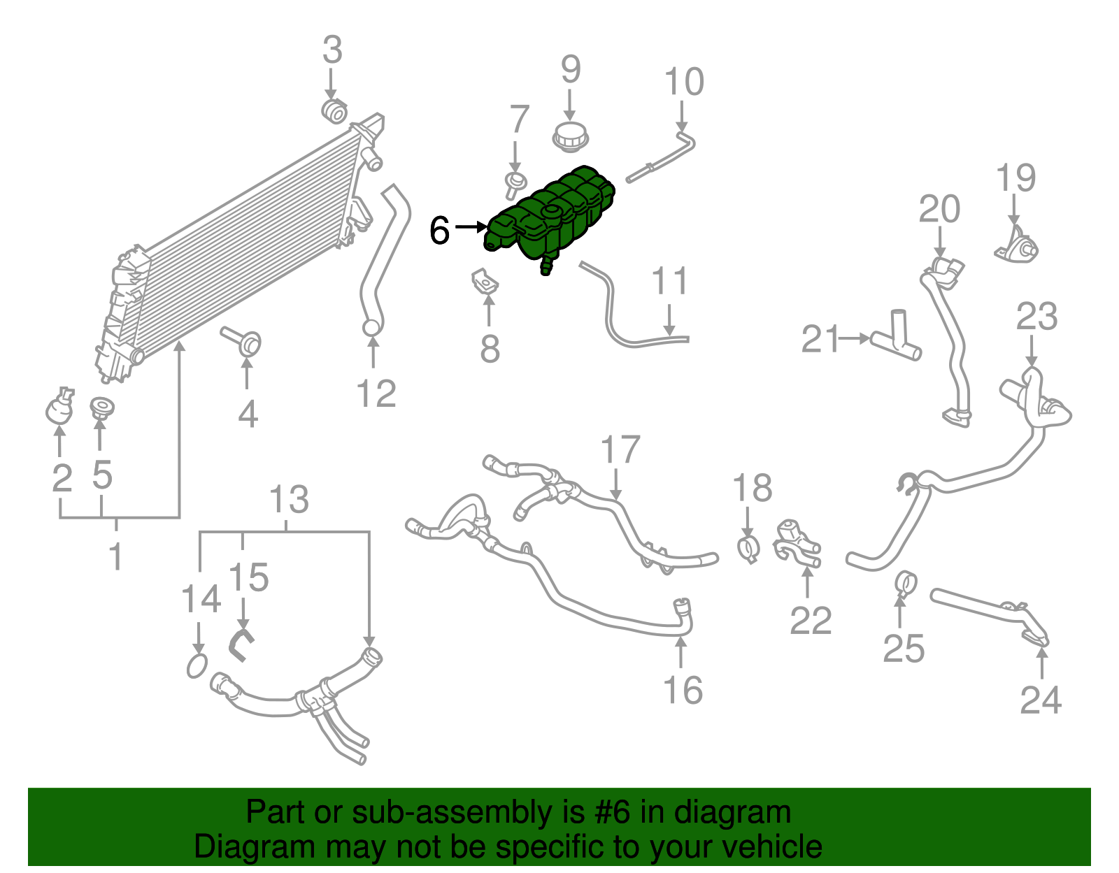 FL3Z-8A080-A - Expansion Tank 2015-2025 Ford | Ford Parts Direct