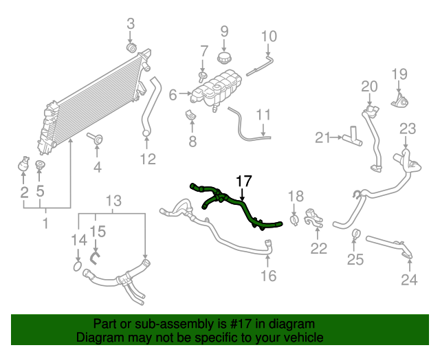 2018-2021 Ford Outlet Hose JL1Z-18472-C | Varsity Ford