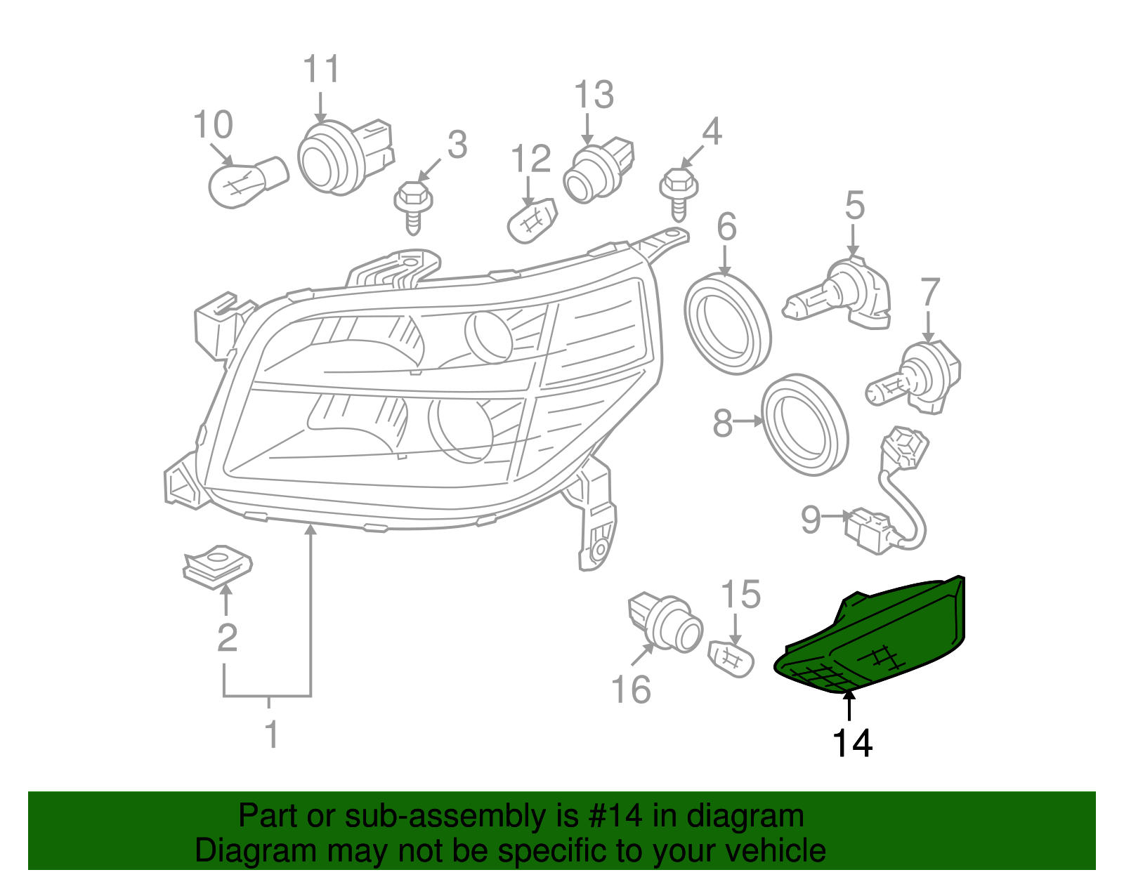 34351-S9V-A01 - Side Marker Lamp 2006-2011 Honda | Honda Parts Online