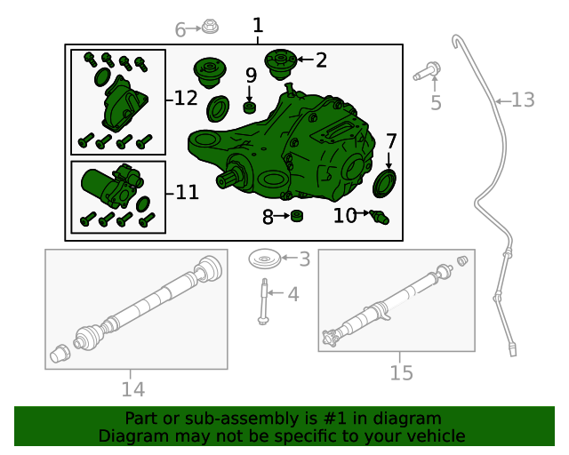 Genuine OEM Differential Assembly Part# LR161862 Fits 2017-2024 Land ...
