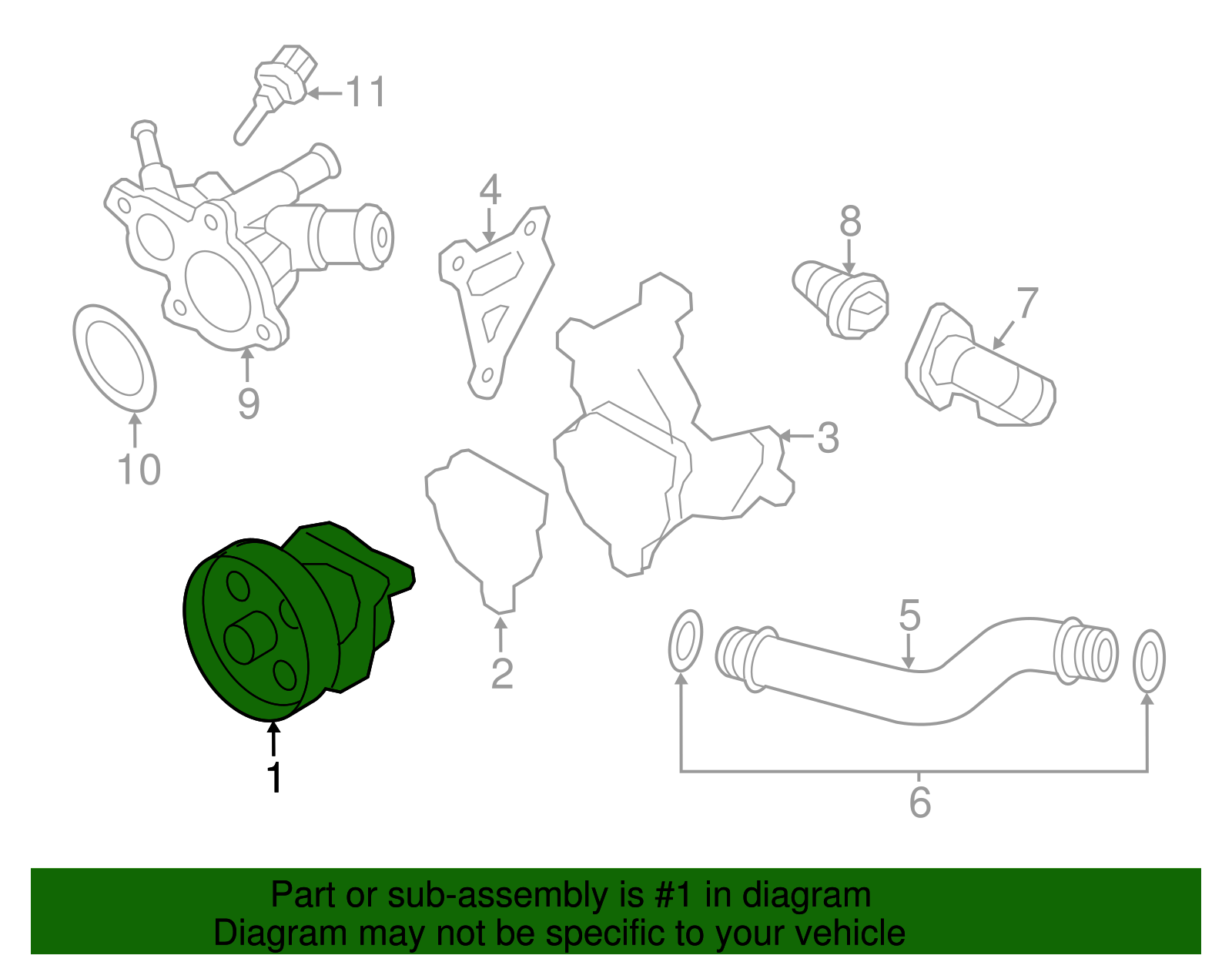 2015-2016 Nissan Rogue Water Pump 21010-3TA1B | Ziegler Nissan of ...