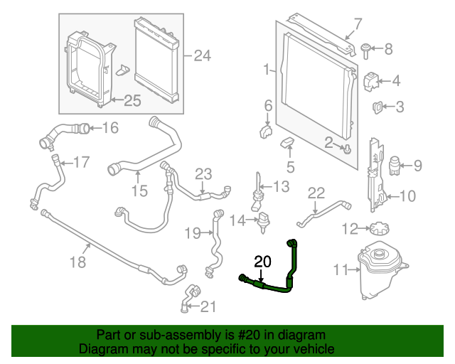 17-12-7-805-600 - Coolant Hose - 2008-2013 BMW | Wholesale BMW