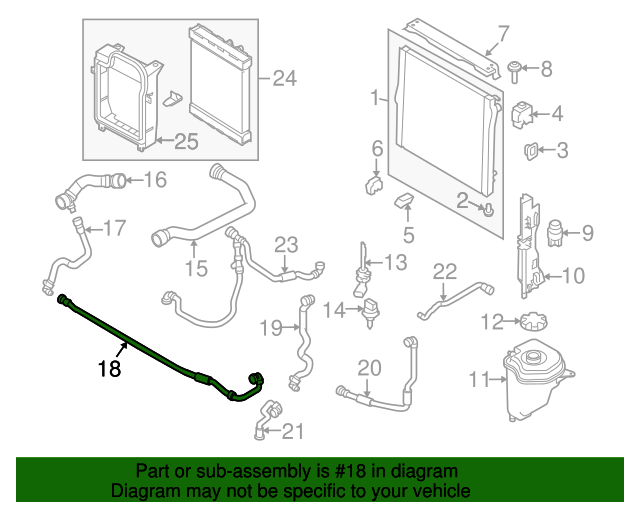 2008-2013 BMW Coolant hose 17-12-7-805-602 | AutoNationParts.com