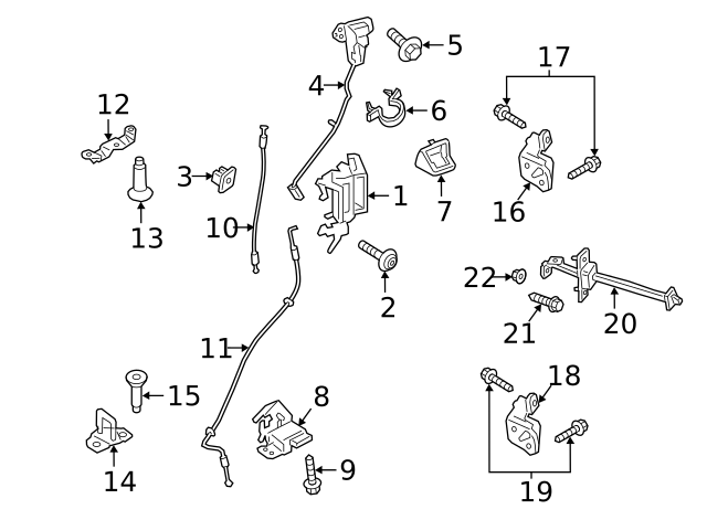 2019-2020 Ford Ranger Upper Striker AB3Z-21265A04-C | TascaParts.com