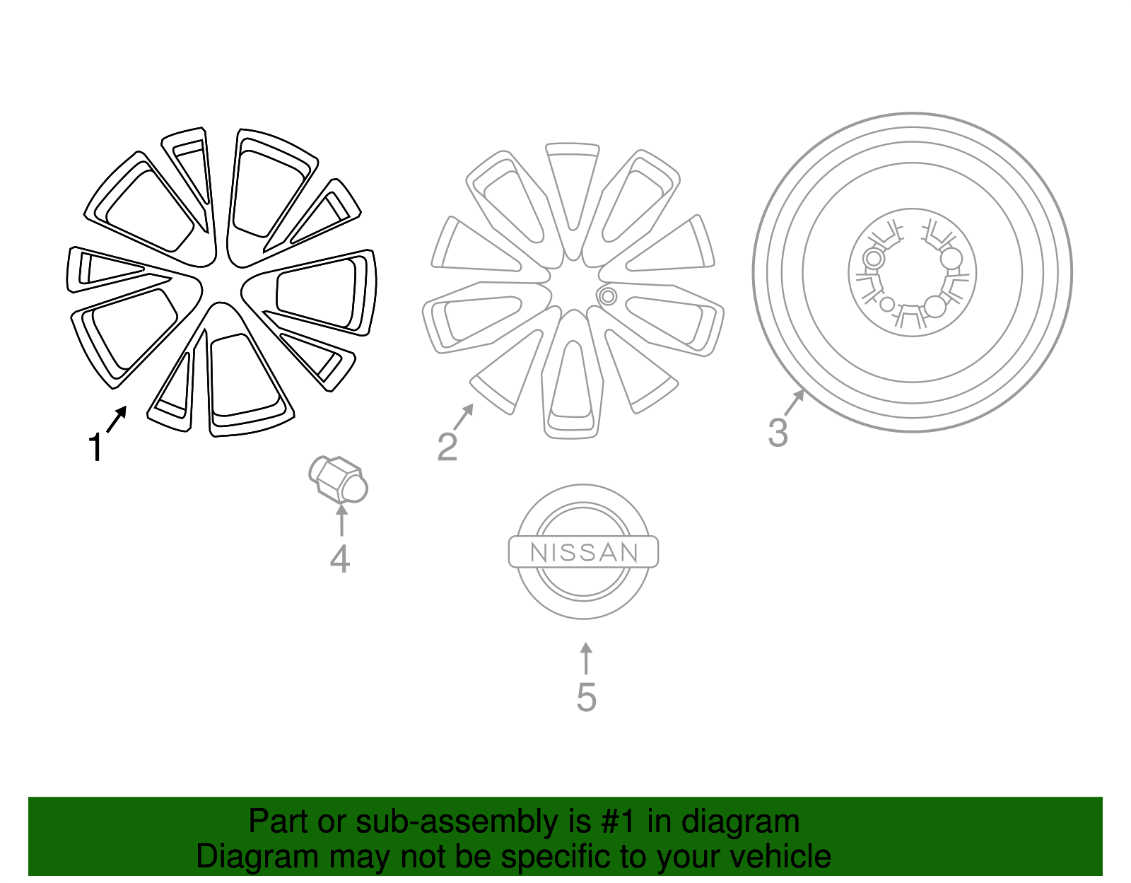 2016-2017 Nissan Maxima Wheel, Alloy 40300-4RA3E | Sullivan Brothers Nissan
