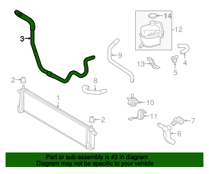 G9229-42010 - Drive Motor Inverter Radiator Hose - 2016-2018 Toyota ...