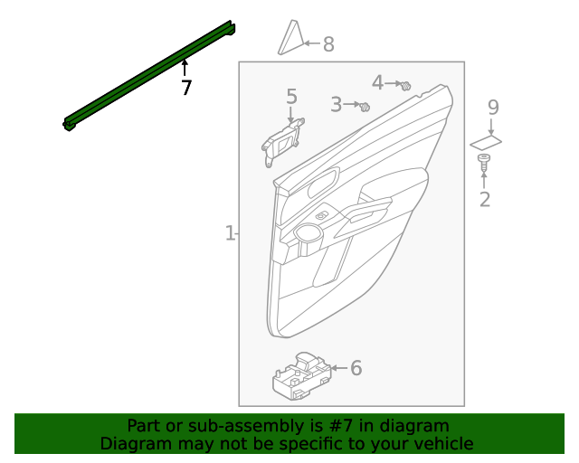 83230-R5000 - Belt Weather-Strip 2021-2024 Kia Sorento | Kia.Parts Store