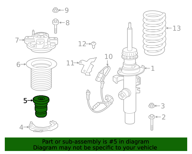 2020-2023 Toyota GR Supra Strut Bumper 48331-WAA03 | Toyota Parts Center