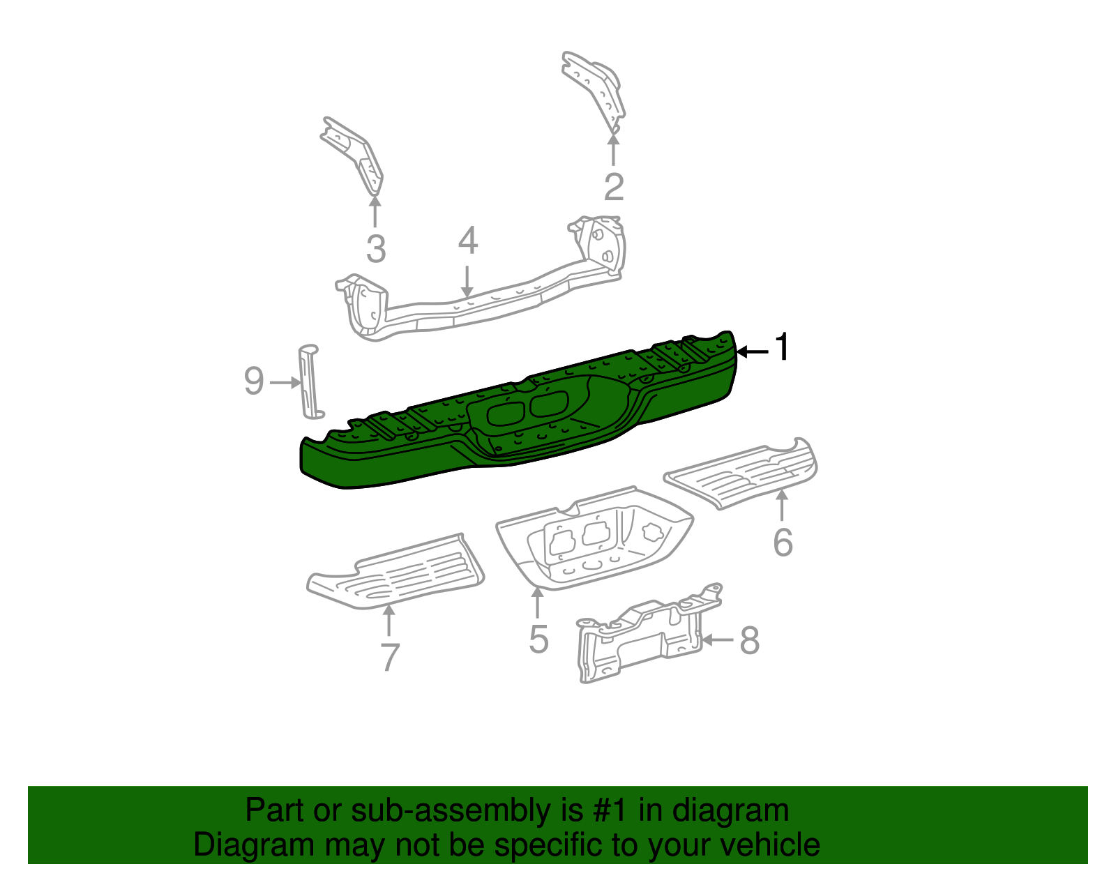 Genuine OEM Rear Bumper Part# 52151-0C021 Fits 2000-2006 Toyota Tundra ...