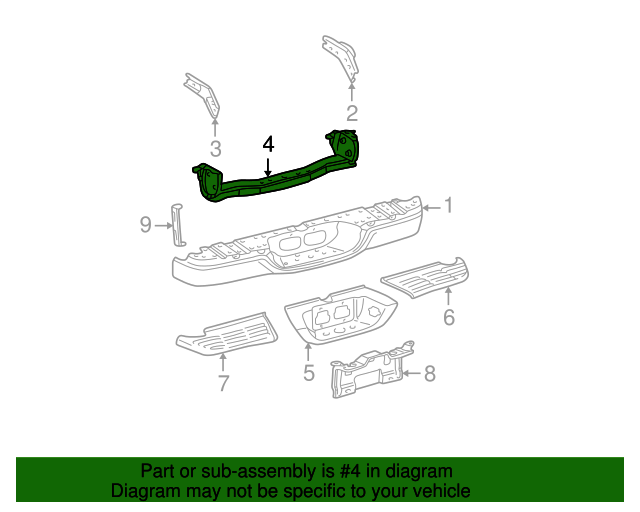 52043-0C030 - Reinforcement - 2003-2006 Toyota Tundra | OEM Genuine ...