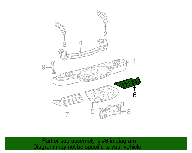 2000-2006 Toyota Tundra Center Plate Outer Plate 52163-0C010 | OEM ...