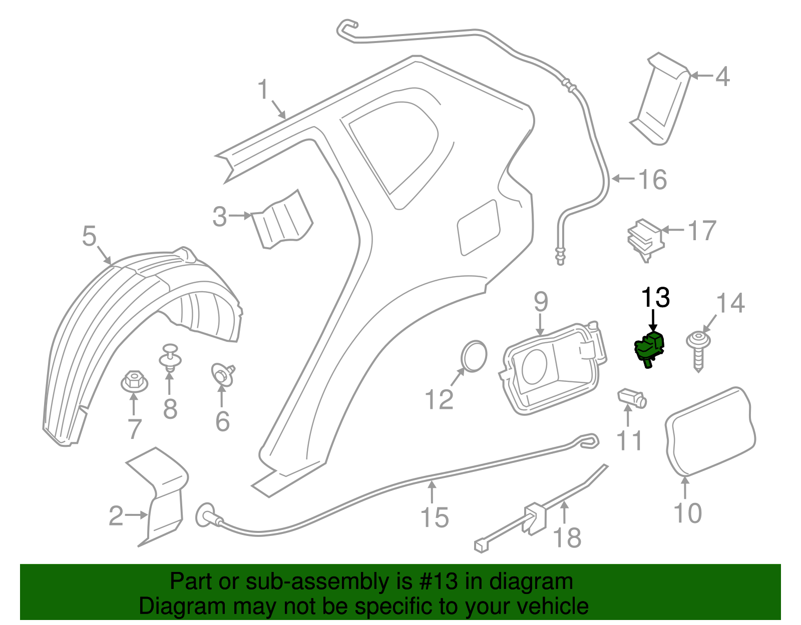 67-11-7-193-172 - Filler flap actuator 2013-2017 BMW | AutoNation Parts
