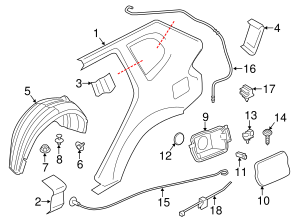 51717213649 - 2011-2018 BMW Wheelhouse Liner (51-71-7-213-649) | BMW of ...