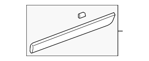 2013-2017 GMC Primed Rear Passenger Side Door Lower Molding 19259497 GM ...