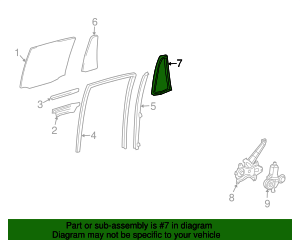 68188-60060 - Fixed Glass Weatherstrip - 2008-2011 2013-2020 Lexus ...