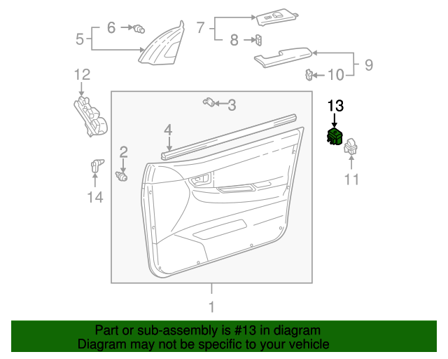 2005-2011 Toyota Lock Switch 84930-33100 | OEM Parts Online