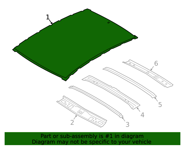 67111-M6010 - Roof Panel 2019-2023 Kia Forte | Kia.Parts Store