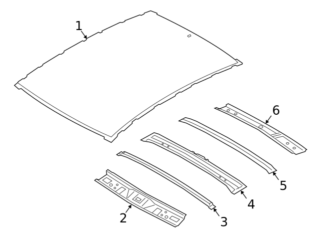 67111-M6010 - Roof Panel 2019-2023 Kia Forte | Kia.Parts Store