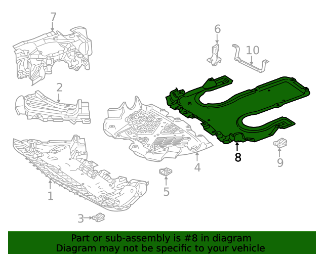 222-524-48-00 - Rear Shield 2018-2020 Mercedes-Benz S 63 AMG ...