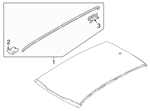 87230-G5000 - Roof Molding 2017-2019 Kia | Kia.Parts Store
