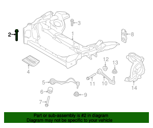 2008-2024 BMW Suspension Cross-Member Front Bolt 31106769907 | OEM ...