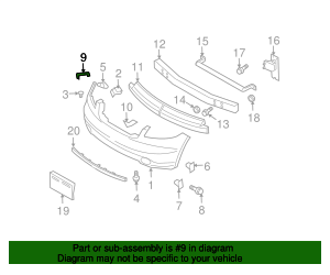 2003-2005 Infiniti Bumper Cover Spacer 62094-CG000 | Infiniti Parts Online