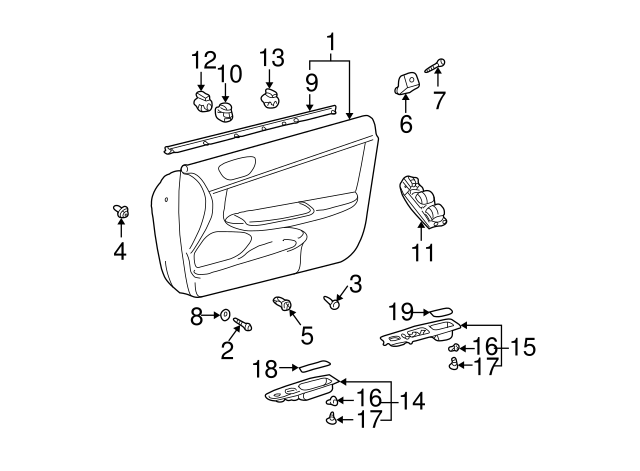 2002-2024 Toyota Door Trim Panel Screw 90159-60370 | Toyota Parts Center
