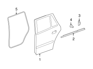 Mercedes-Benz OEM Belt Weather-Strip Part# 164-690-45-80 | OEM Vehicle ...
