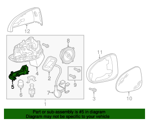 7P6-949-101 - Signal Lamp - 2011-2017 Volkswagen Touareg | World VW Parts