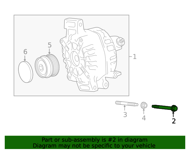 90119-A0453 - Compressor Assembly Mount Bolt - 2008-2023 Toyota | OEM ...