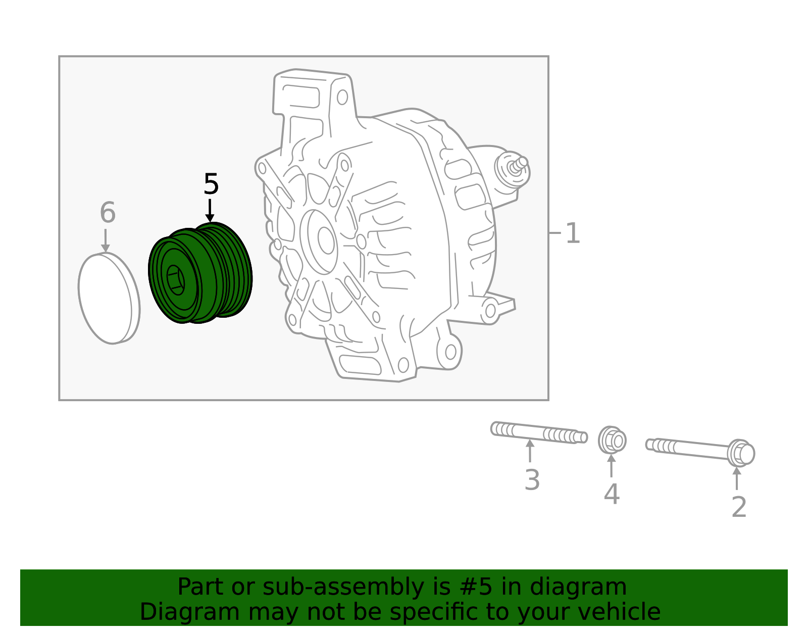 2018-2024 Toyota Alternator Pulley 27415-F0010 | Toyota Parts Center