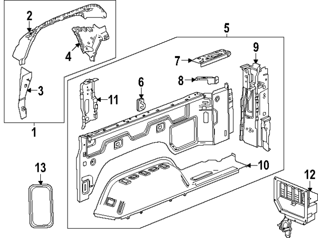 2024 Chevrolet Silverado EV Upper Panel 85015340 | GM Parts Center