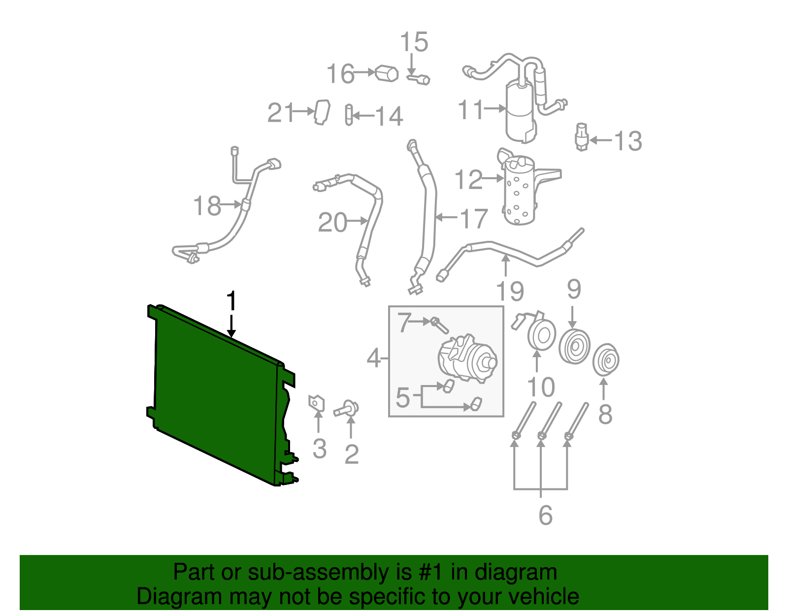 7C3Z-19712-A - Condenser 2008-2010 Ford | Big 3 Auto Parts
