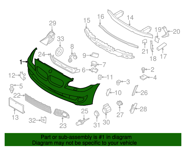 Genuine BMW 51-11-8-048-672 | Bumper Cover | FREE Shipping on Most ...