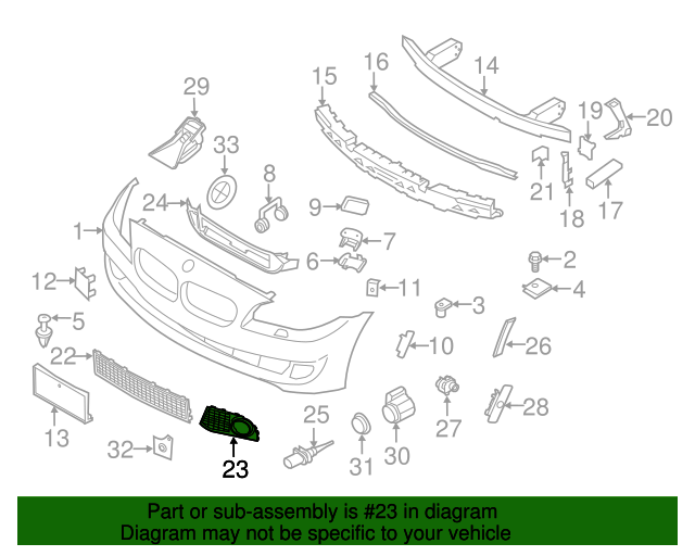 Genuine BMW 51-11-7-906-198 | Outer Grille | FREE Shipping on Most ...