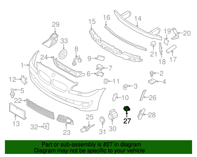 66539240352 - 2008-2020 BMW Lane Departure System Camera (66-53-9-240 ...