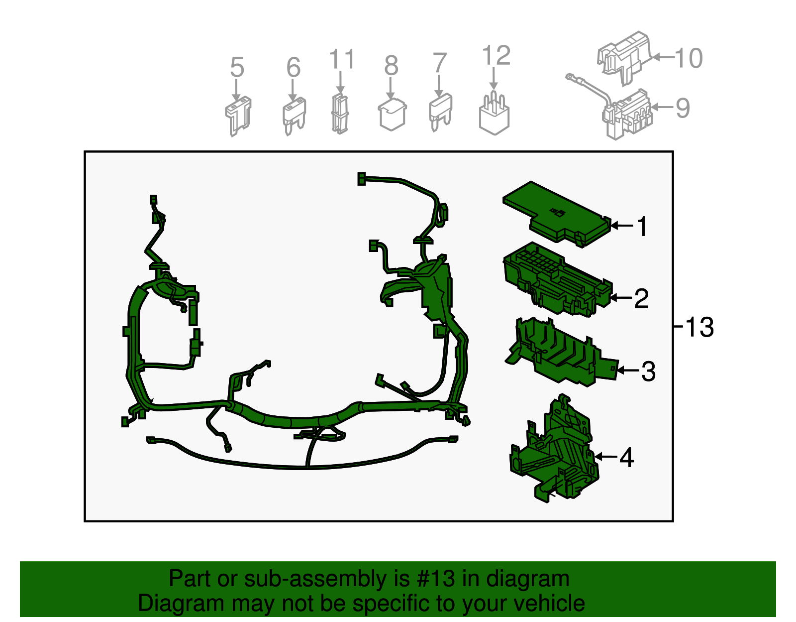 Genuine OEM Ford Part - Wire Harness BC3Z-12A581-AM | Genuine OEM Ford ...